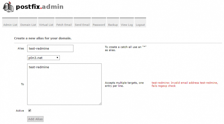 Creating automatic issues from e-mails in Redmine using PostfixAdmin - p0n³